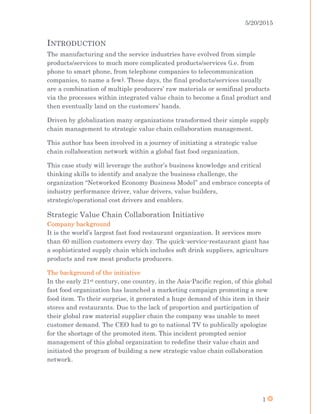 Strategic value chain collaboration management case study | PDF | Food ...