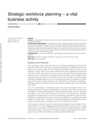 Strategic workforce planning | PDF