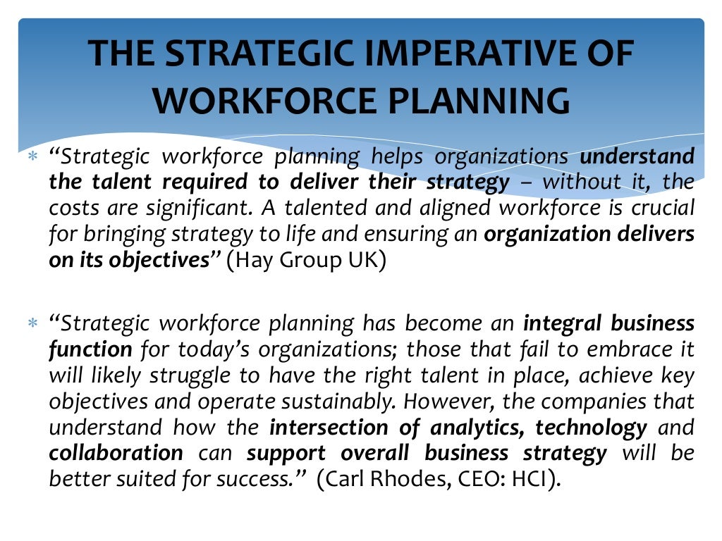 Strategic Workforce Planning