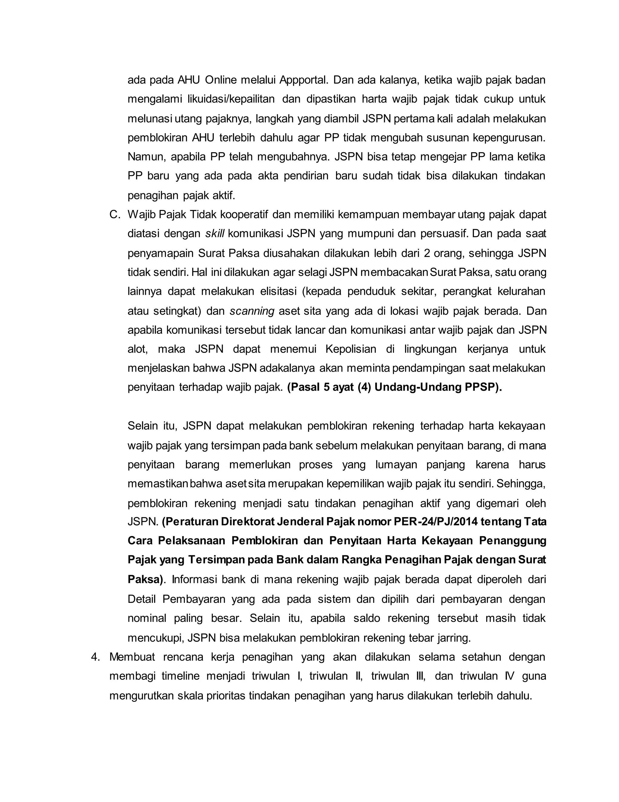 Strategi dan manajemen risiko penagihan pajak | DOCX