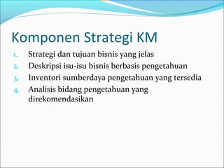 Strategi dan pengukuran km | PPT