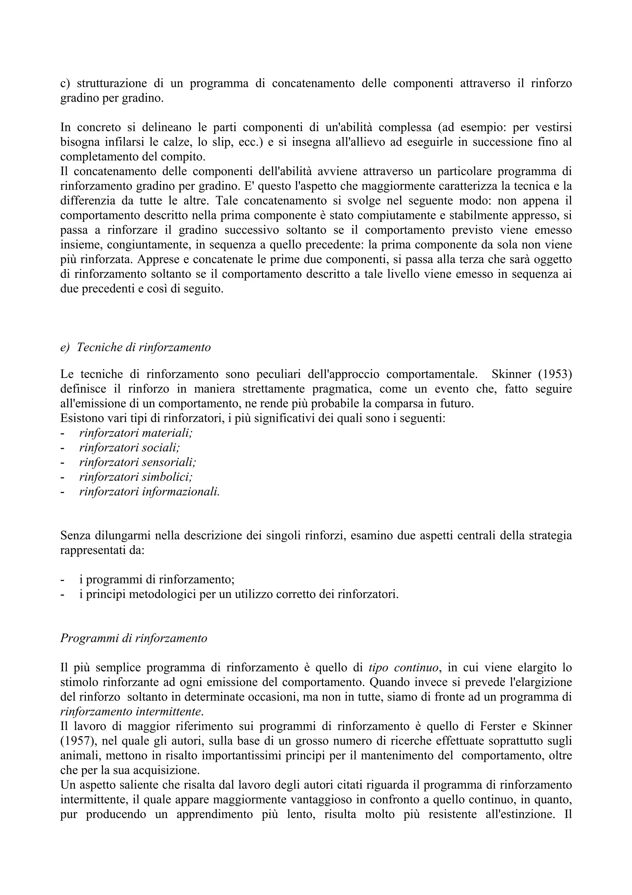 Strategie di modificazione del comportamento n | PDF