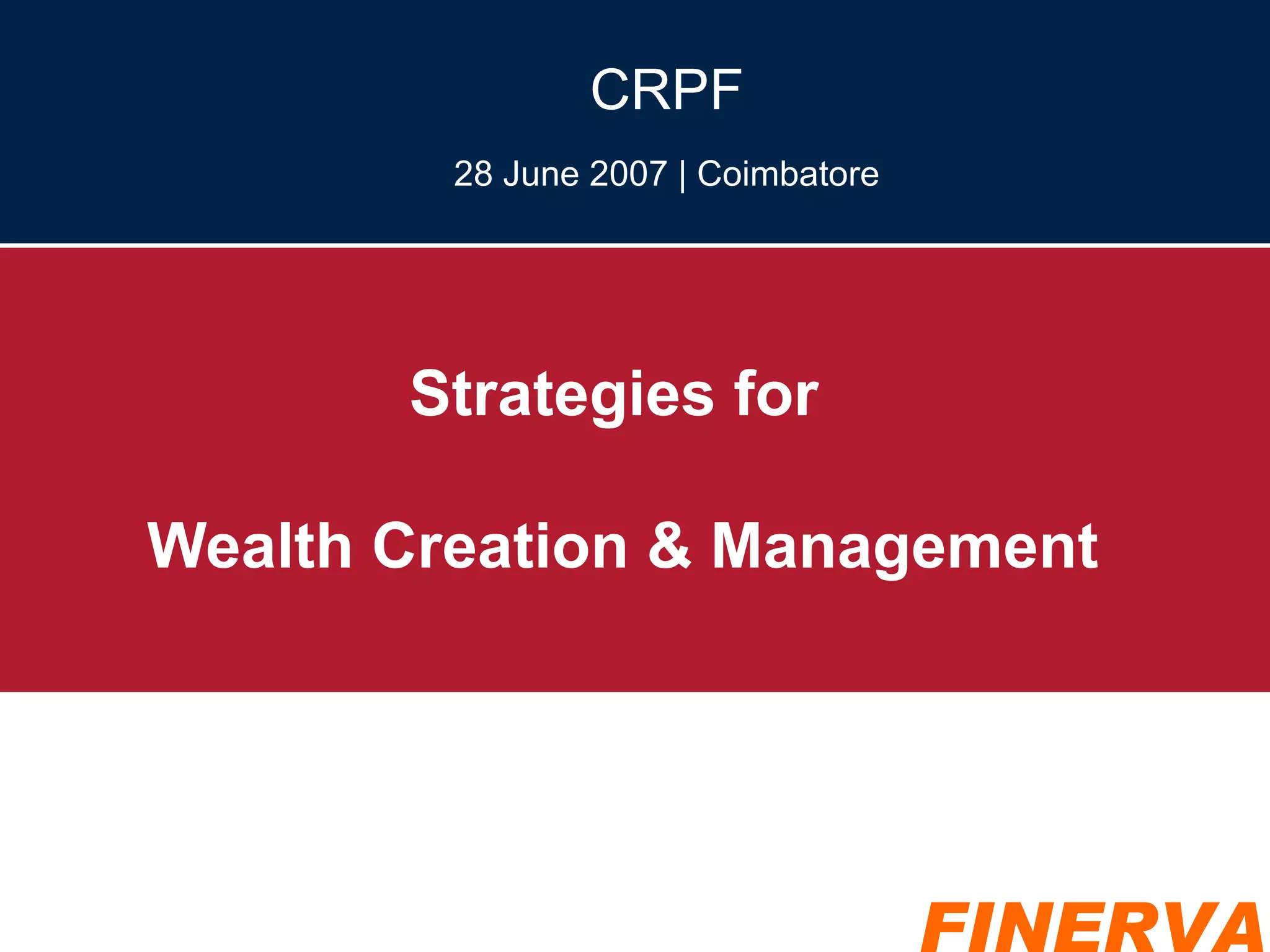 Strategies For Wealth Creation | PPT