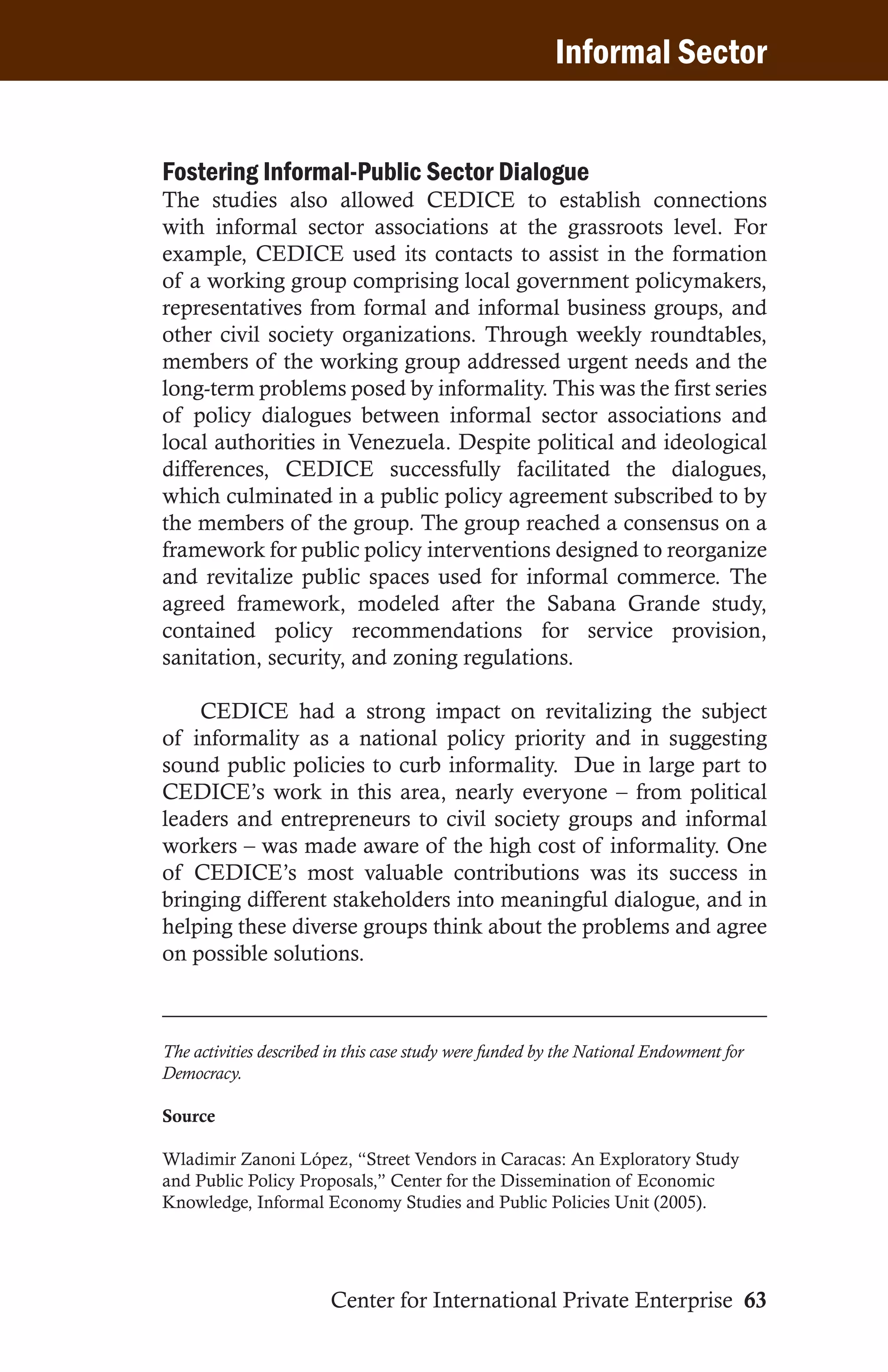 Strategies informalsector | PDF