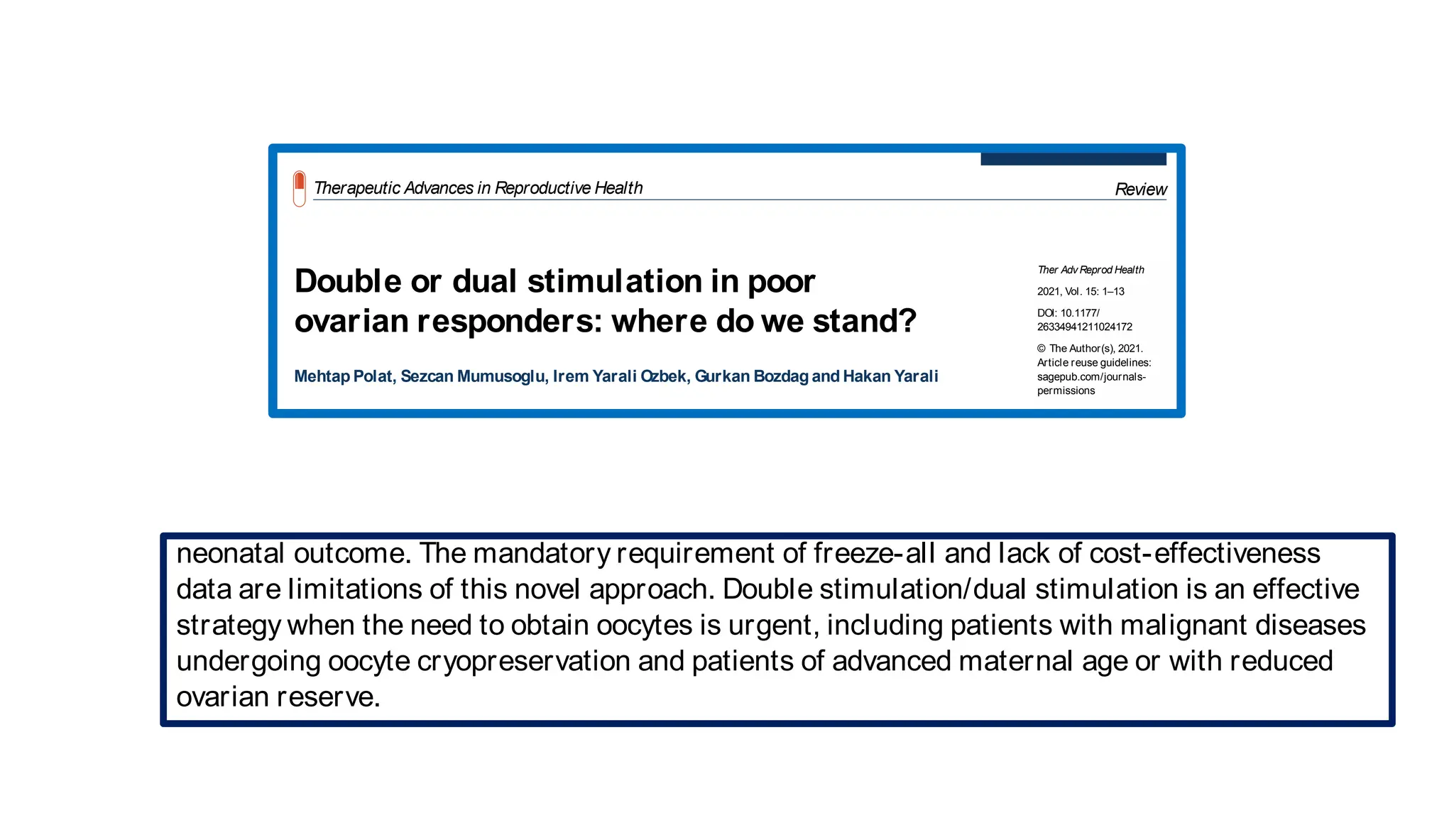 Strategies for improving success in Poor responders | PPTX