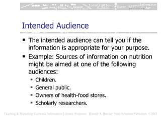 Estrategies for Evaluating Information | PPT