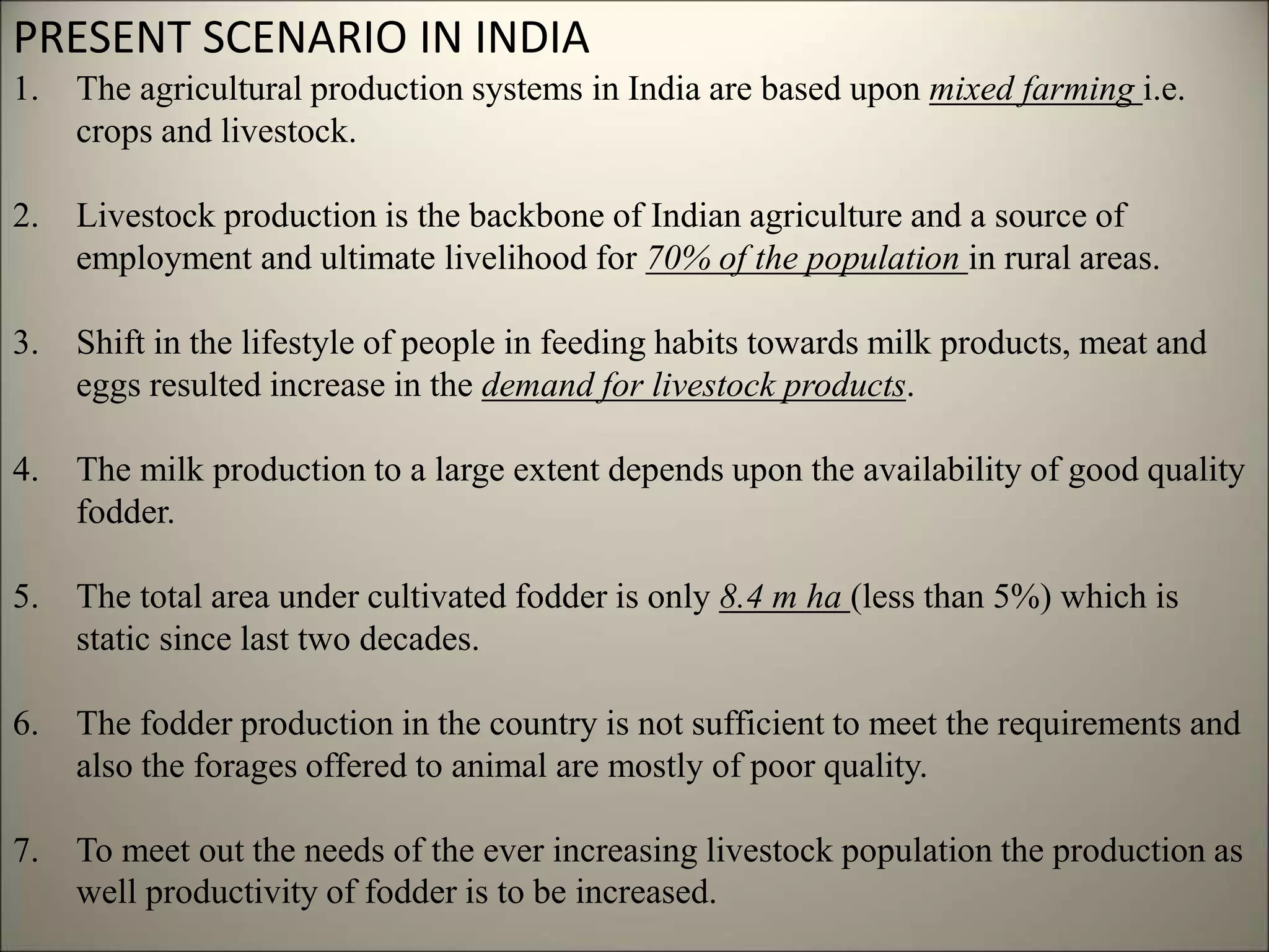 ENHANCING FODDER PRODUCTION | PPT