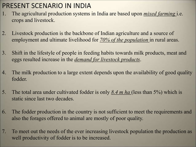 ENHANCING FODDER PRODUCTION | PPT | Agriculture | Industries