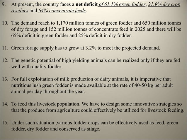 ENHANCING FODDER PRODUCTION | PPT | Agriculture | Industries