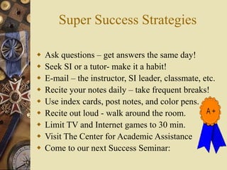 Strategies for academic success | PPT