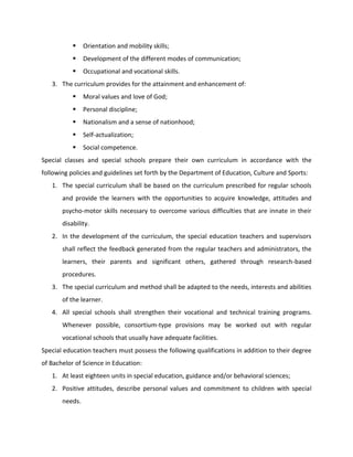 Strategies for adapting the classroom to meet the needs of the ...