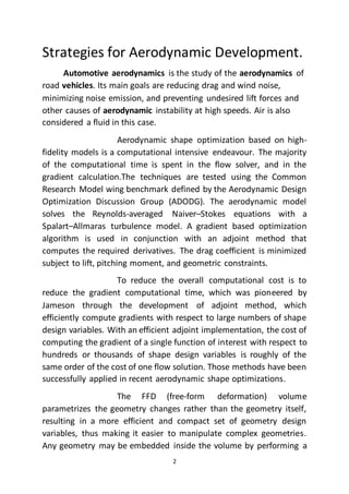 Strategies for aerodynamic development | PDF