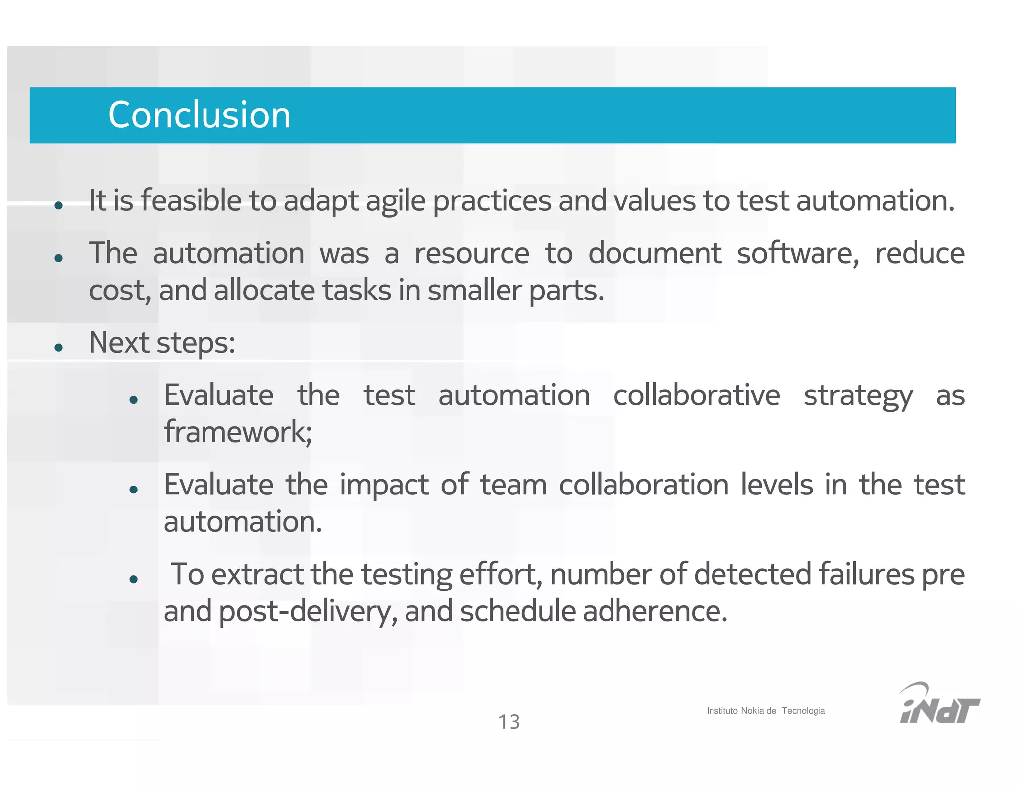 Strategies For Agile Software Test Automation Ppt