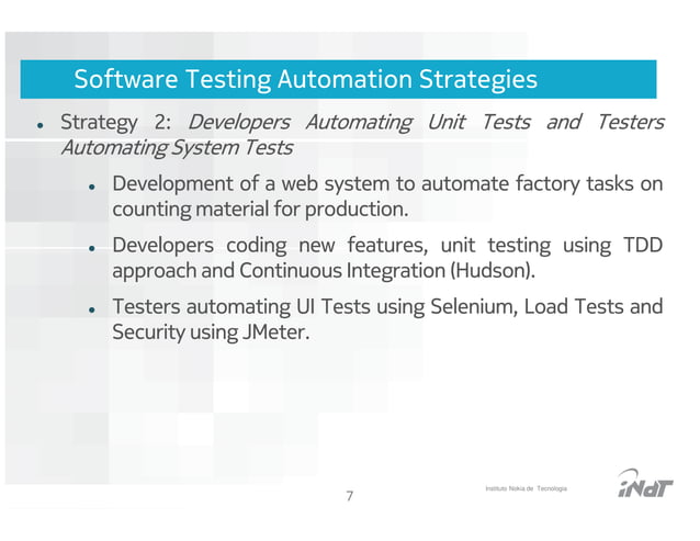 Strategies For Agile Software Test Automation Ppt