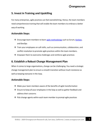 Strategies to Transform Enterprises with Agile | PDF