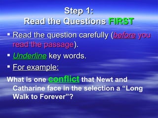 Strategies for answering open end questions | PPT