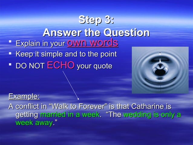 Strategies for answering open end questions | PPT