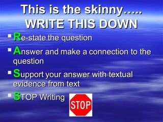 Strategies for answering open end questions | PPT