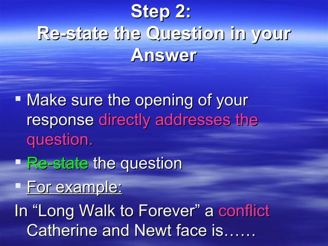 Strategies for answering open end questions | PPT
