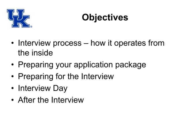 Strategies for a successful academic interview | PPTX
