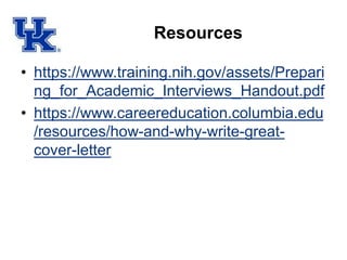 Strategies for a successful academic interview | PPTX