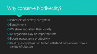 Strategies for biodiversity conservation | PPTX