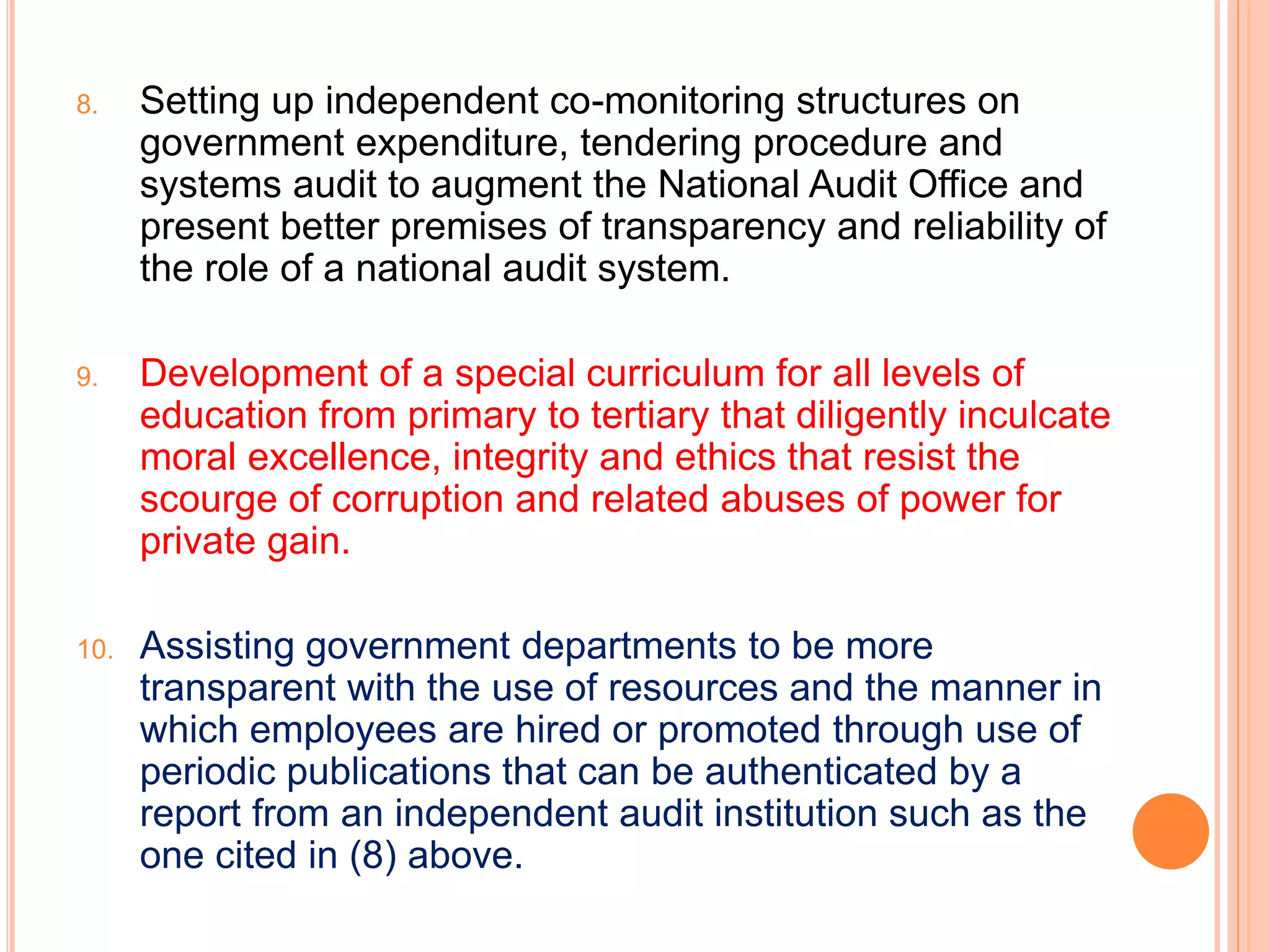 Strategies for combating corruption | PPTX