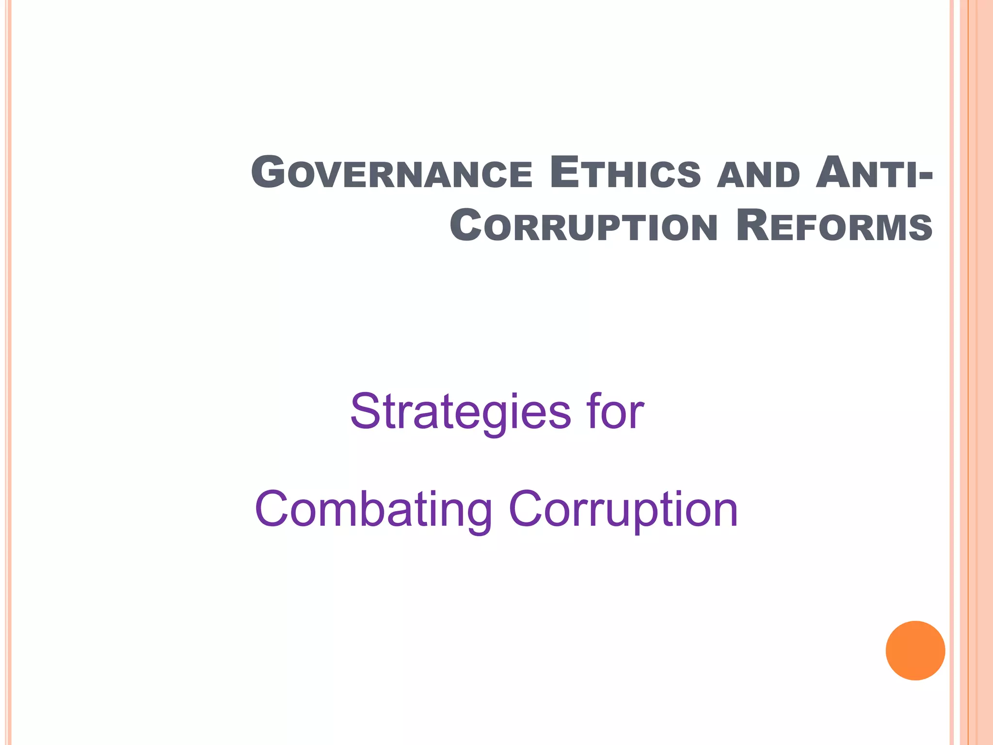 Strategies for combating corruption | PPTX