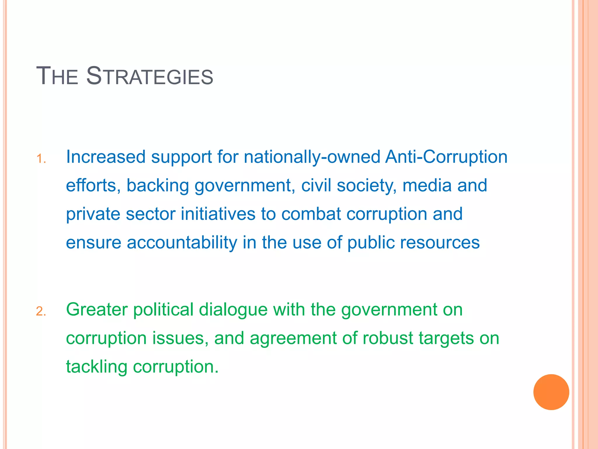 Strategies for combating corruption | PPTX