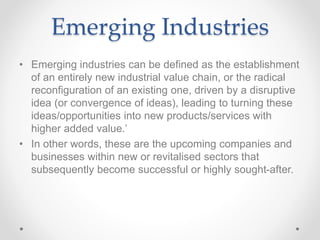 Strategies for competing in emerging industry | PPTX