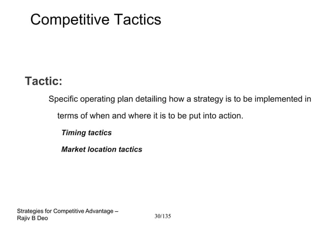 Strategies for competitive advantage | PDF