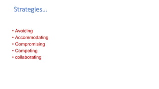 Strategies for conflict management | PPTX