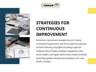 Strategies For Continuous Improvement - Group50 | PPTX