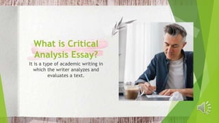 Strategies For Critical Analysis Essay Writing | PPTX