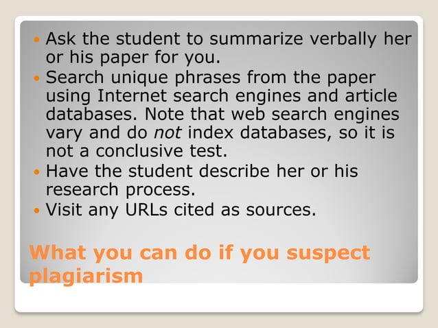 Strategies for detecting plagiarism | PPT Strategies for detecting plagiarism | PPT