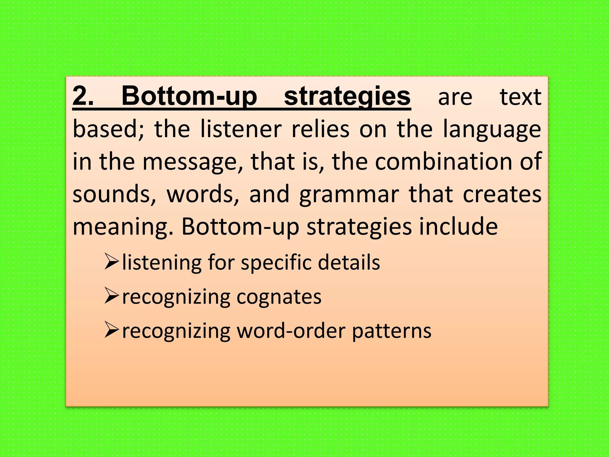 Strategies for developing listening skills | PPTX