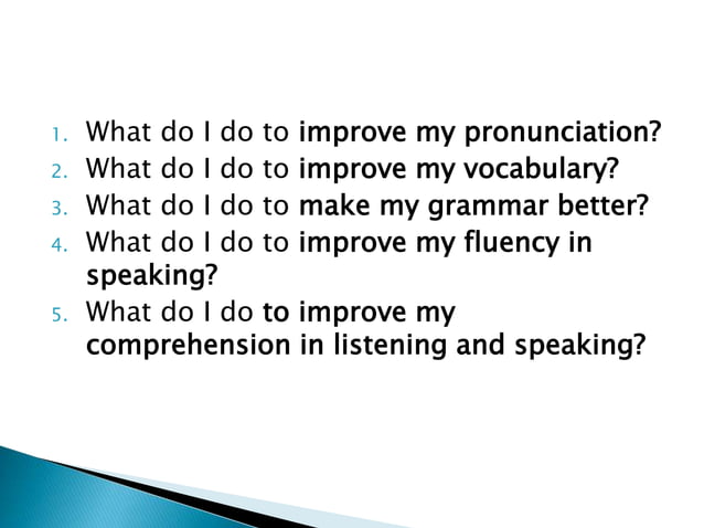 Strategies for Developing Speaking Skills in English | PPTX | Education