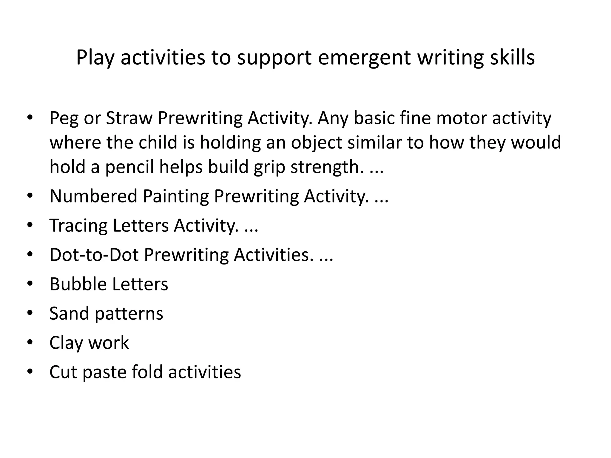 Strategies for developing emergent writing skills | PPTX