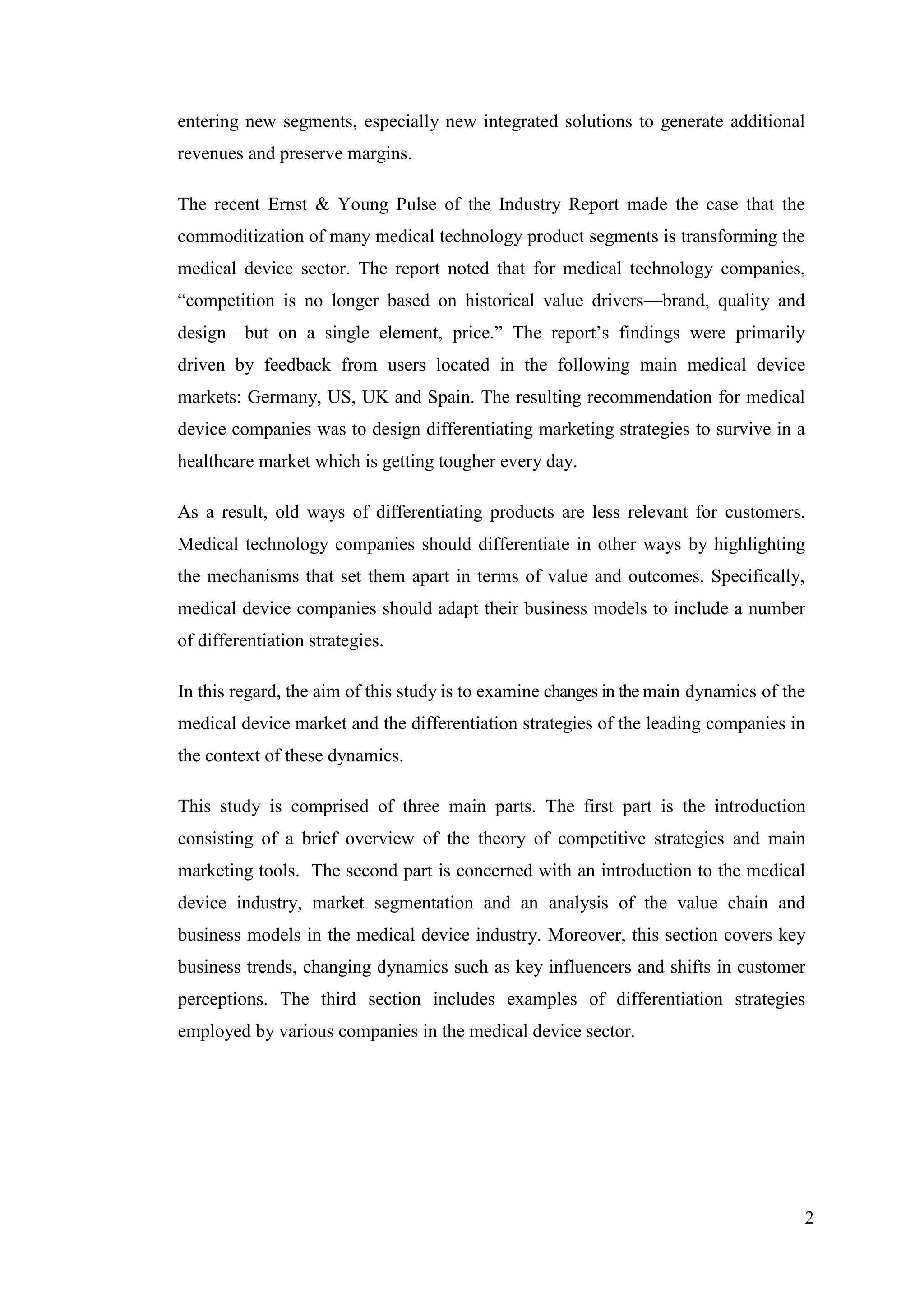 Strategies for differentiation in medical device industry may2018 ...