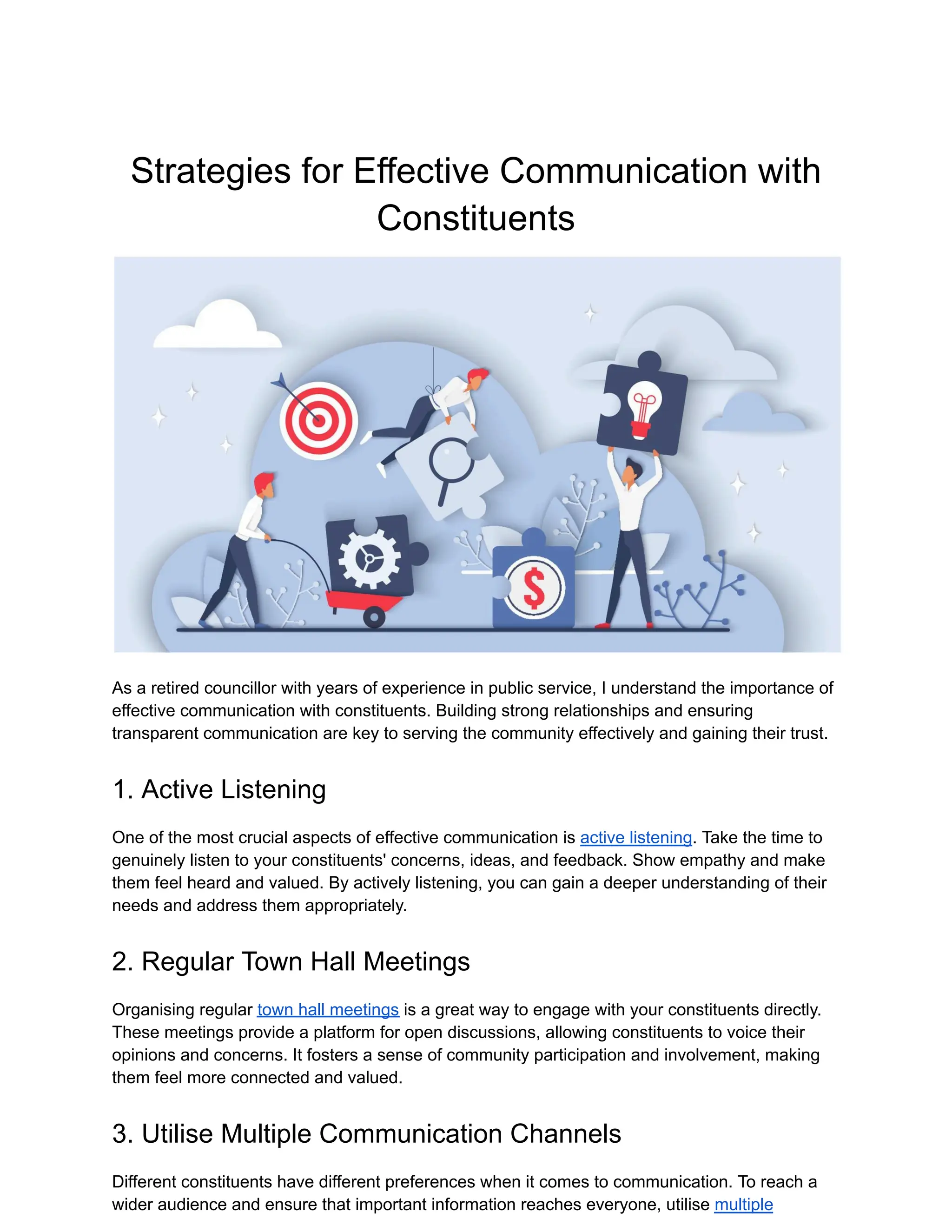 Strategies for Effective Communication with Constituents | PDF