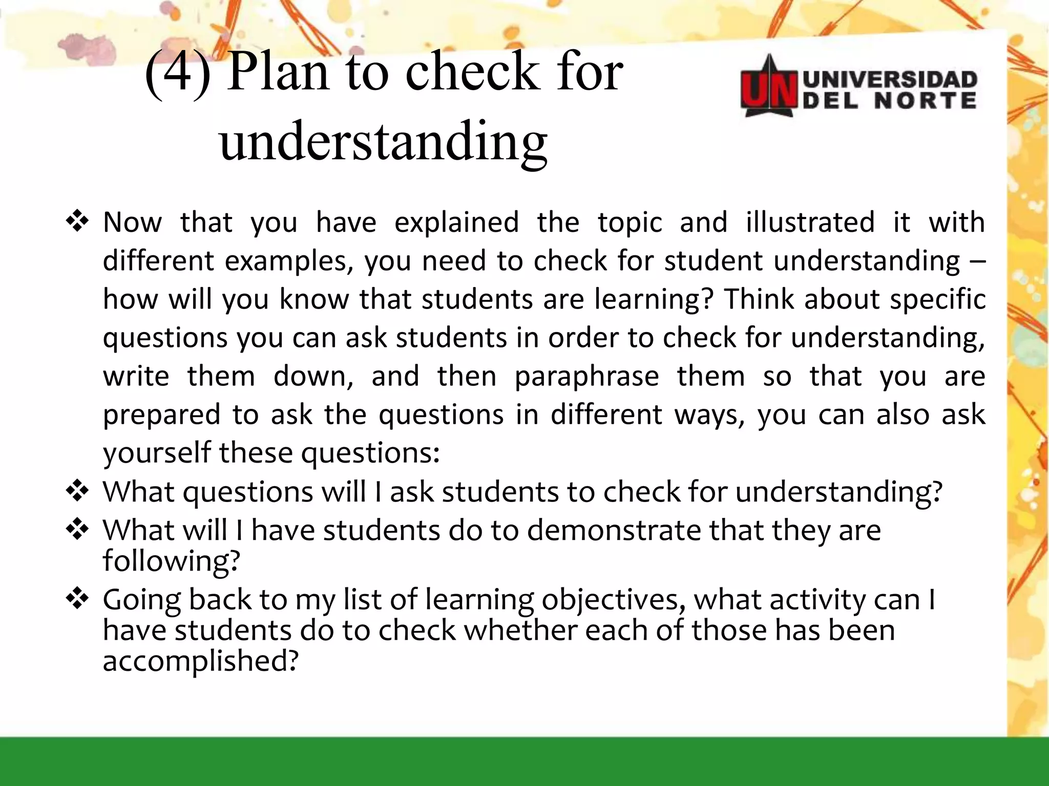 Strategies for effective lesson planning | PPTX