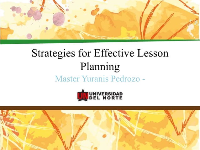Strategies for effective lesson planning | PPTX | Educational ...