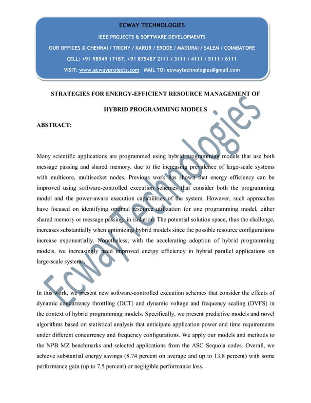 Strategies for energy efficient resource management of hybrid ... Strategies for energy efficient resource management of hybrid ...
