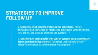 Strategies to Improve Patient Follow Up | PDF