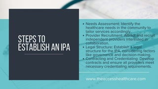 Strategies for Implementing an Independent Provider Association ...