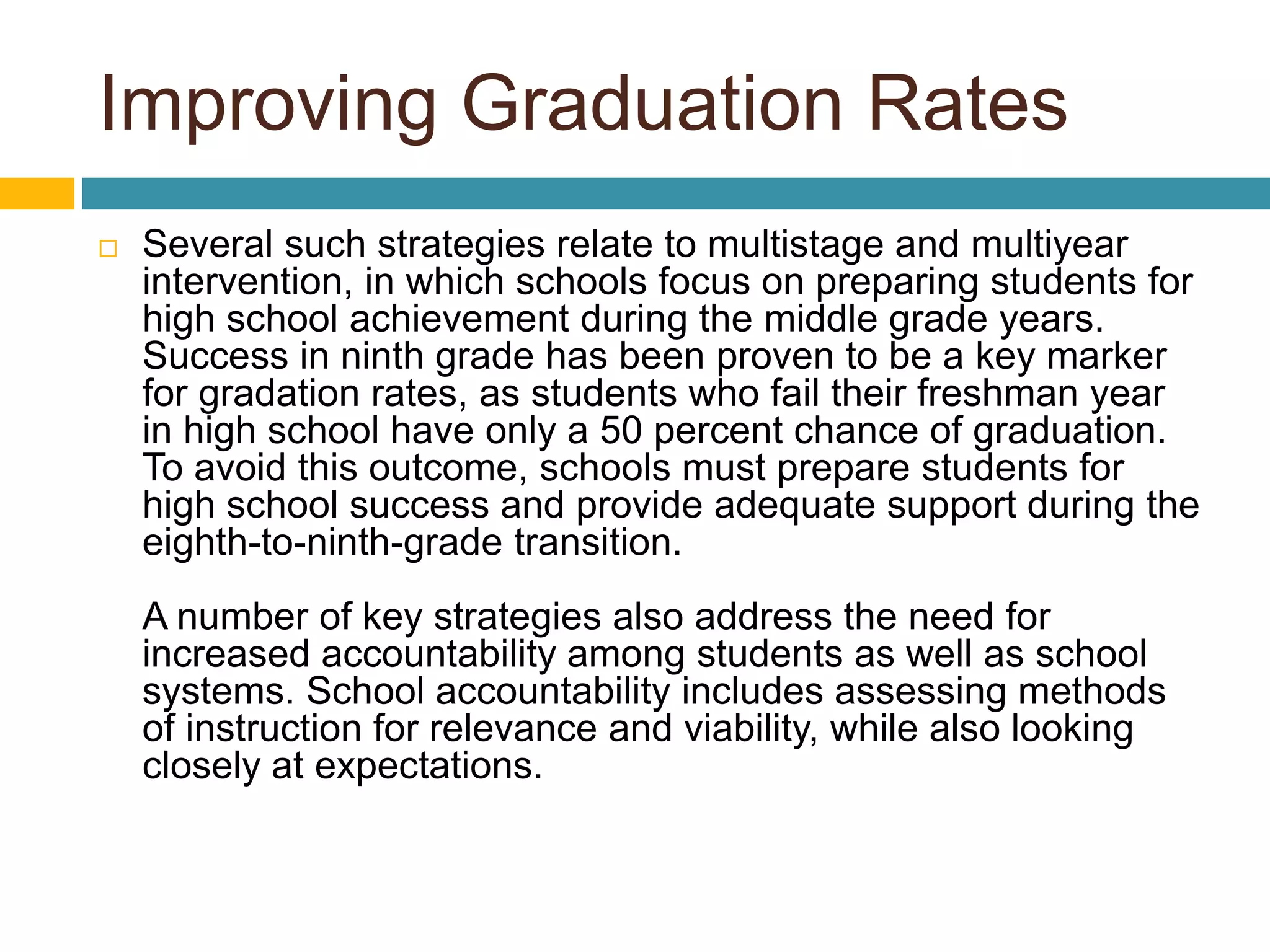 Strategies for Improving Graduation Rates | PPTX