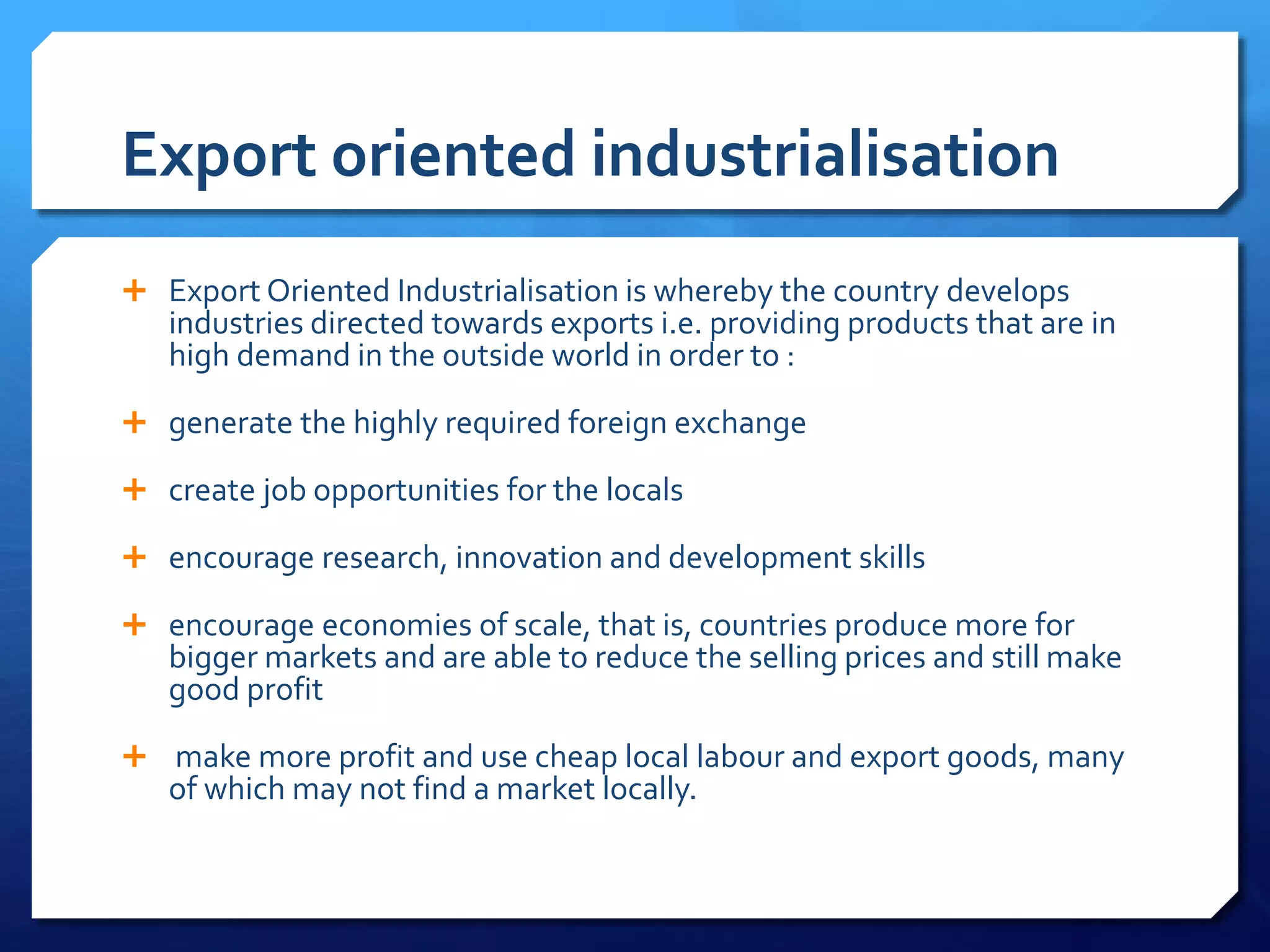 Strategies for industrialisation | PPTX