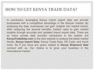 Strategies for Leveraging Kenya Import Export Data | PPTX | Logistics ...