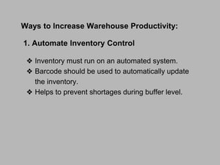 Strategies for making your warehouse more efficient | PPTX