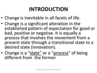 Strategies for Managing Change - Adetoun Omole (Mrs.) | PPTX